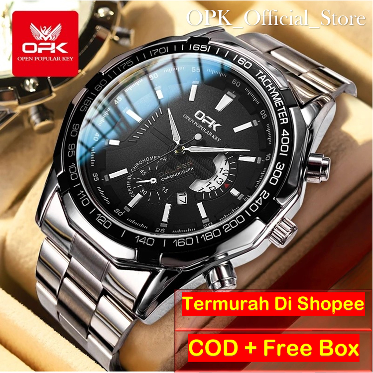 Jual Jam Tangan Pria OPK 8108 Original Anti Air Kalender Cowok ...