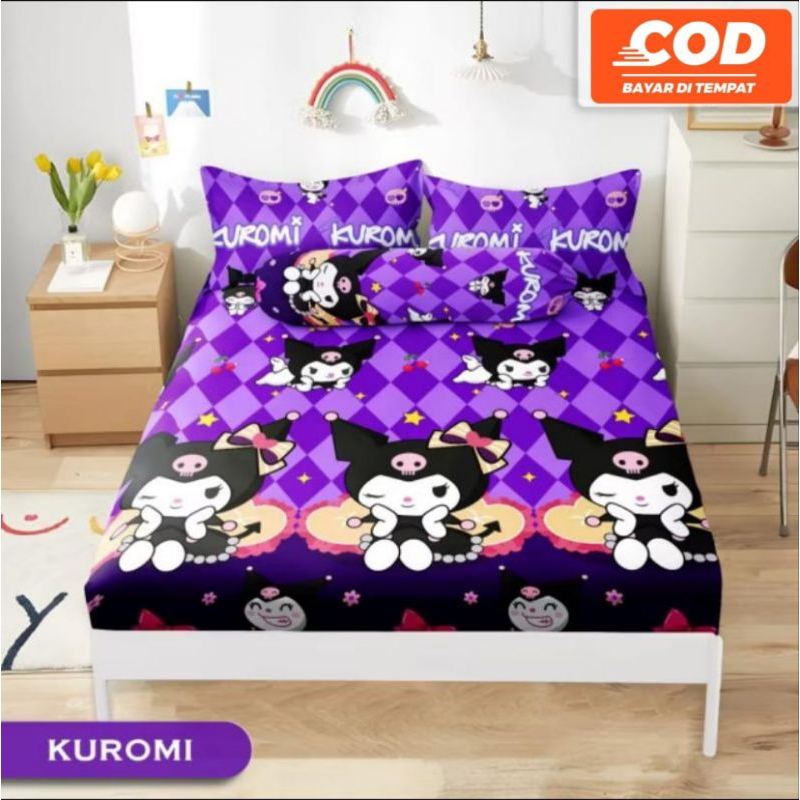 Jual (PROMO) seprei motif kartun anak anak | sprei motif kuromi ...