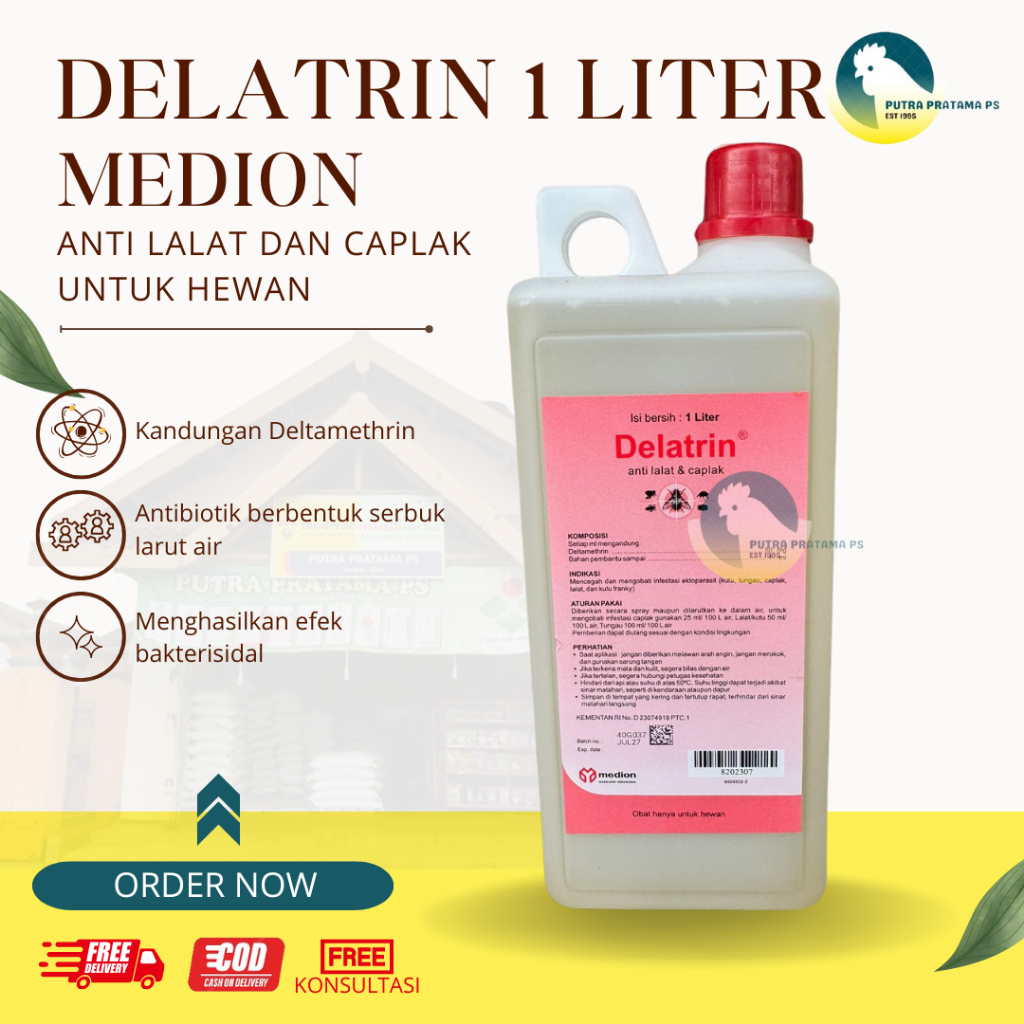 Jual DELATRIN 1 LITER - Anti Lalat dan Caplak Medion | Shopee Indonesia
