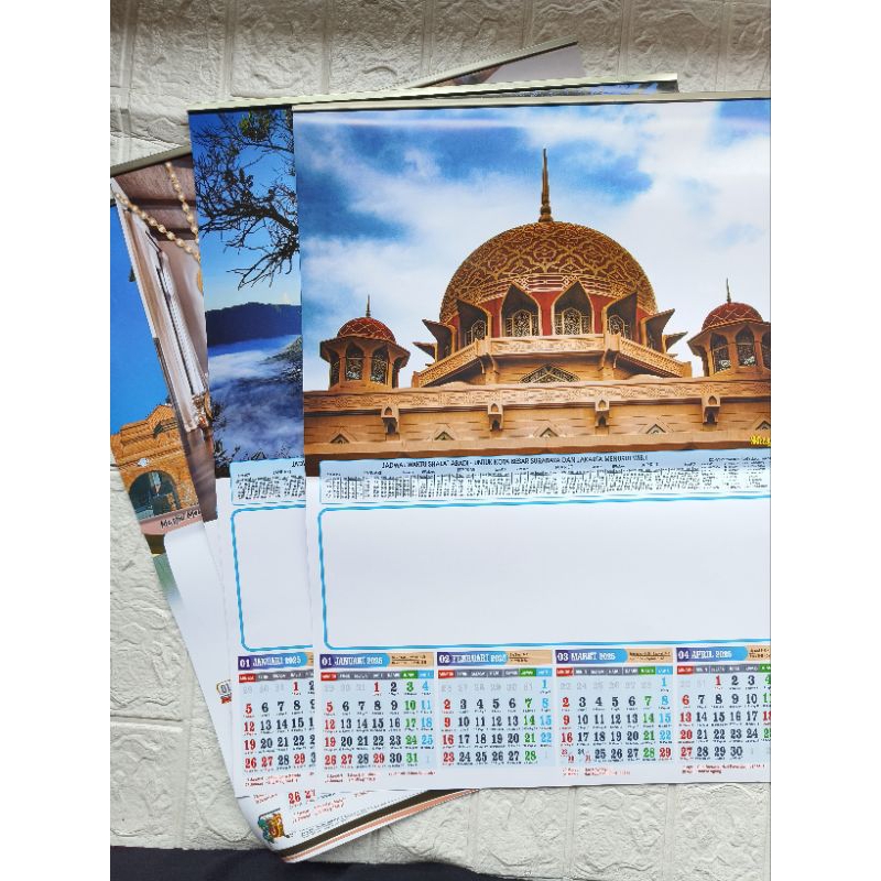 Jual kalender dinding 3 lembar plus sablon 1 warna | Shopee Indonesia