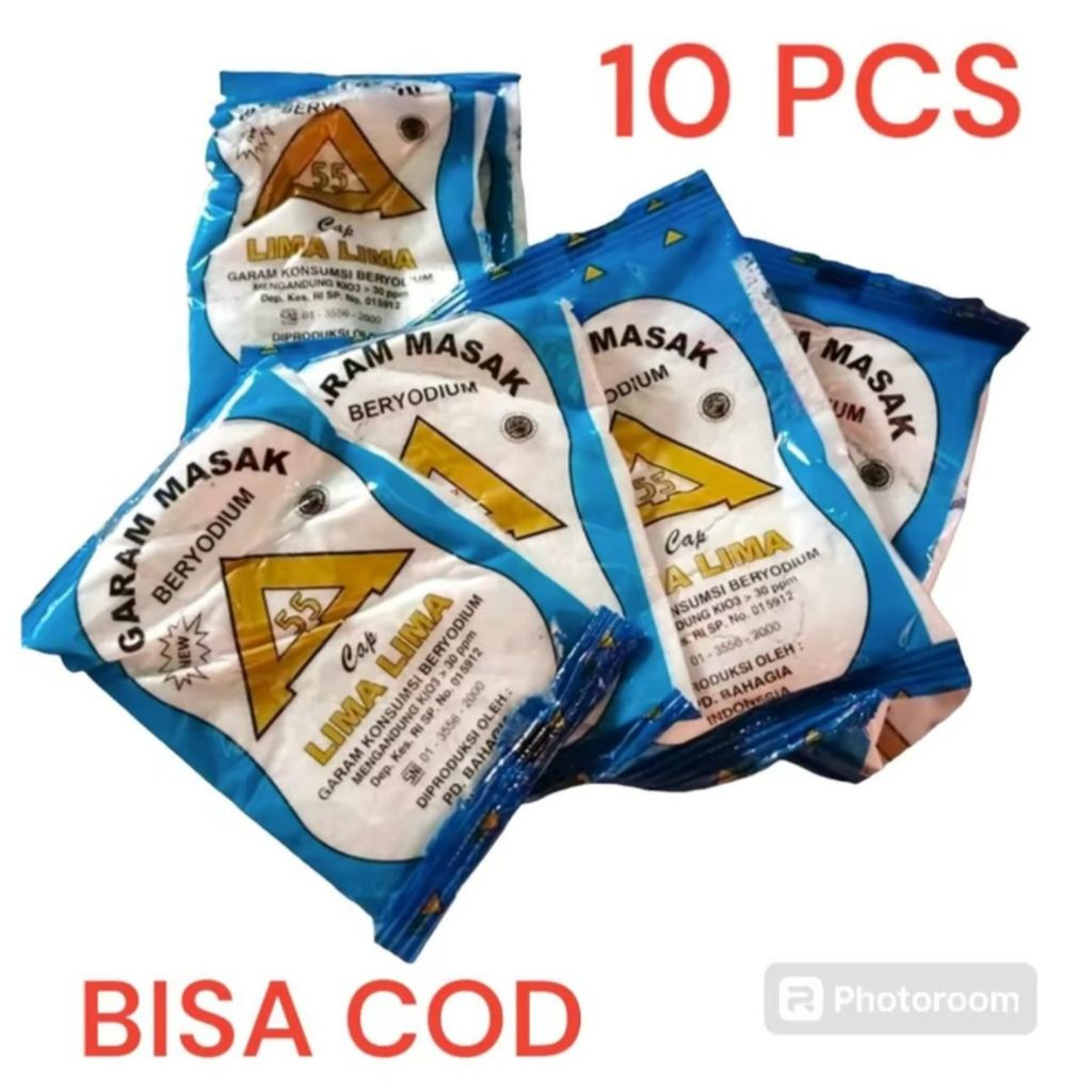 Jual Paket hemat 10 pcs Garam Masak Halus Beryodium 100 gram per pcs ...