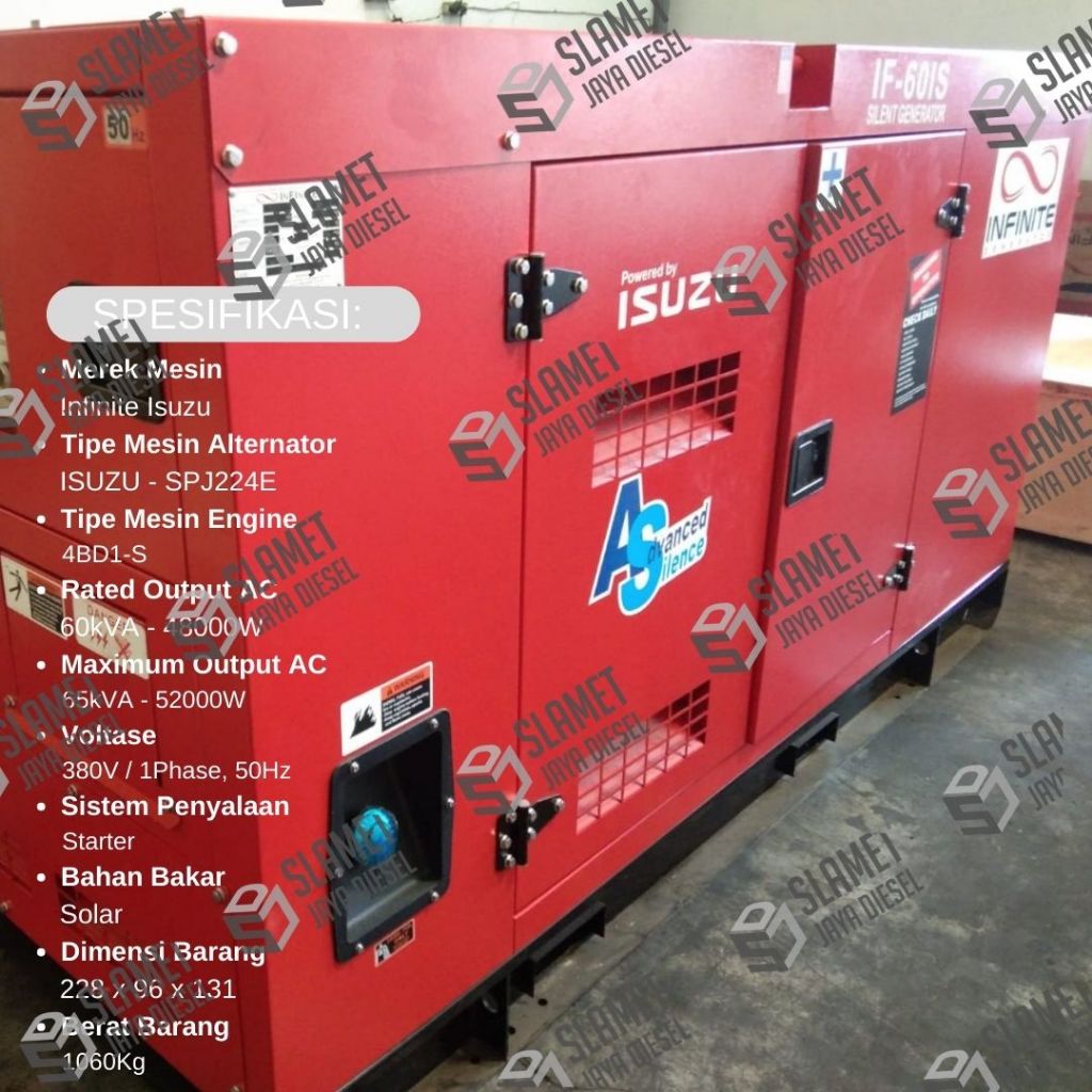 Jual Genset Silent Infinite Isuzu 60KVA - 48000WATT | Shopee Indonesia