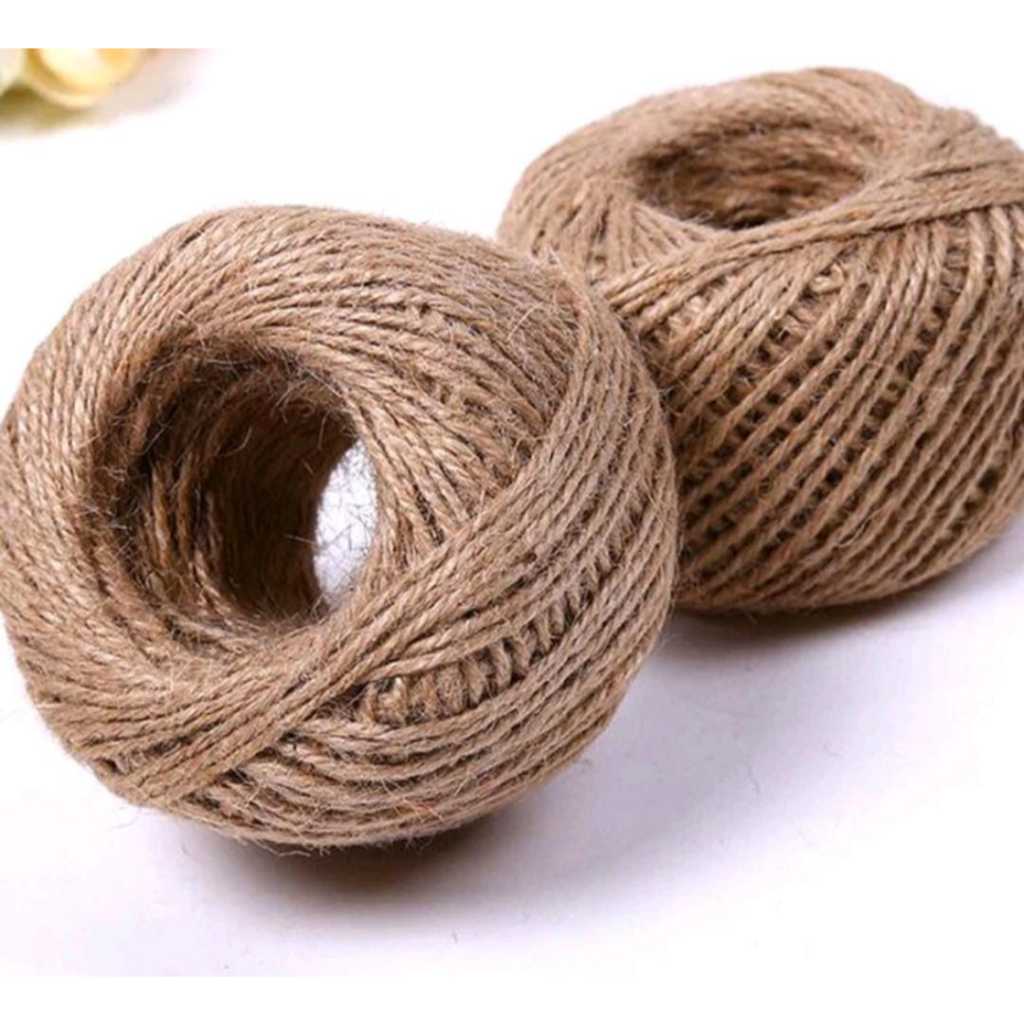 Jual TALI RAMI 2 PLY / TALI JERAMI / TALI GONI / HEMP ROPE / STRAW ...