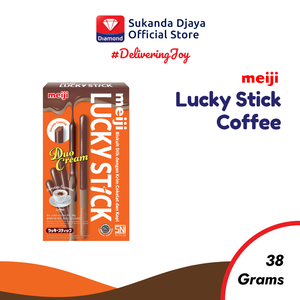 Jual Meiji Lucky Stick Meiji Chocolate Coffee 38 Gr | Shopee Indonesia