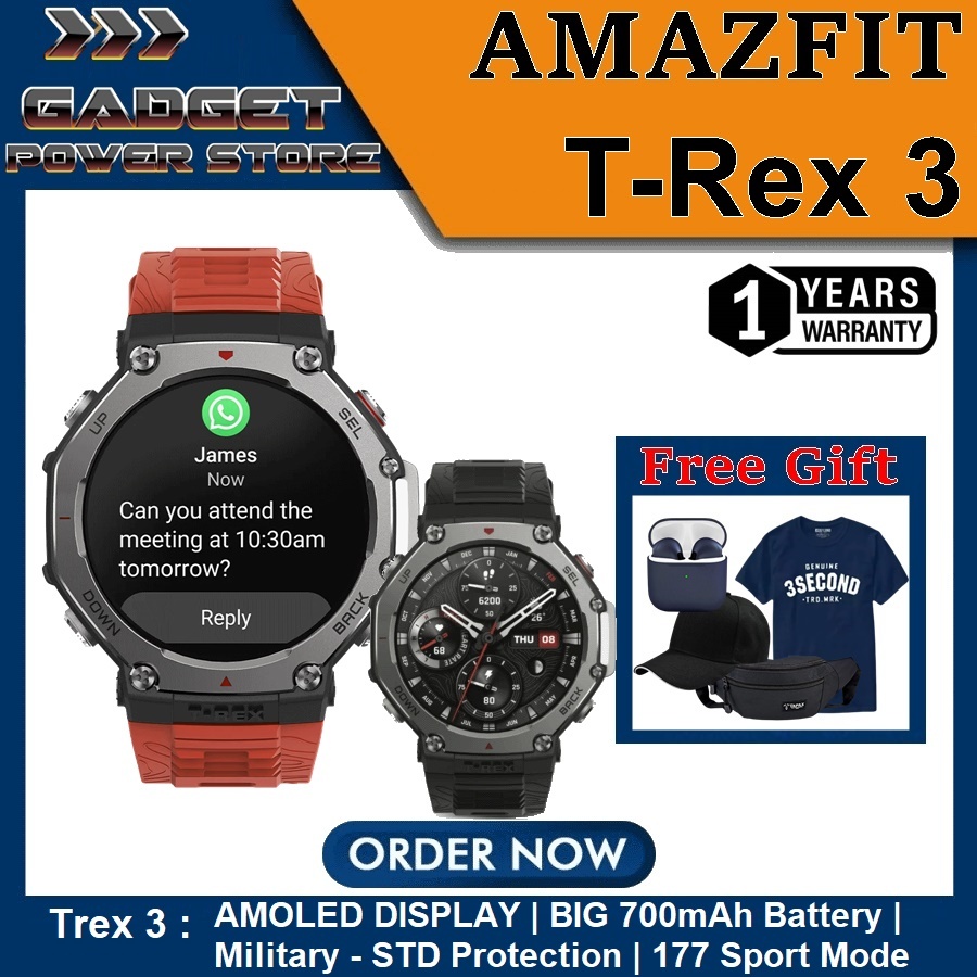 Jual Amazfit TRex 2 T-Rex Smartwatch AMOLED With GPS Garansi Resmi | Shopee Indonesia