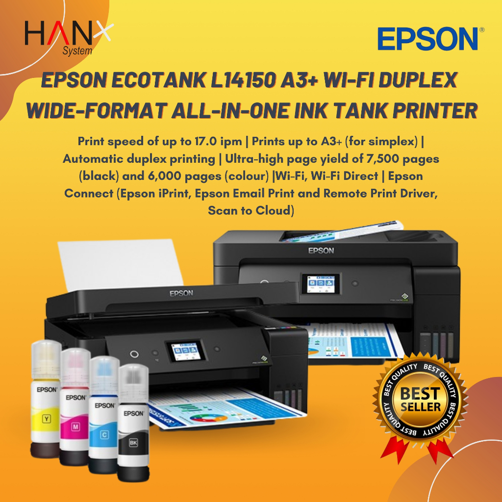 Jual Epson EcoTank L14150 A3+ Wi-Fi Duplex Wide-Format All-in-One Ink ...