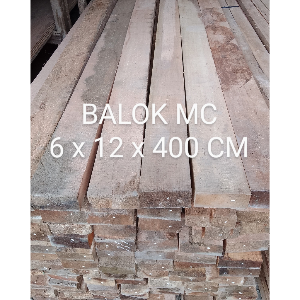 Jual KAYU BALOK MERANTI (MC) Uk : 6 x 12 x 400 CM (HARGA / KUBIK ...