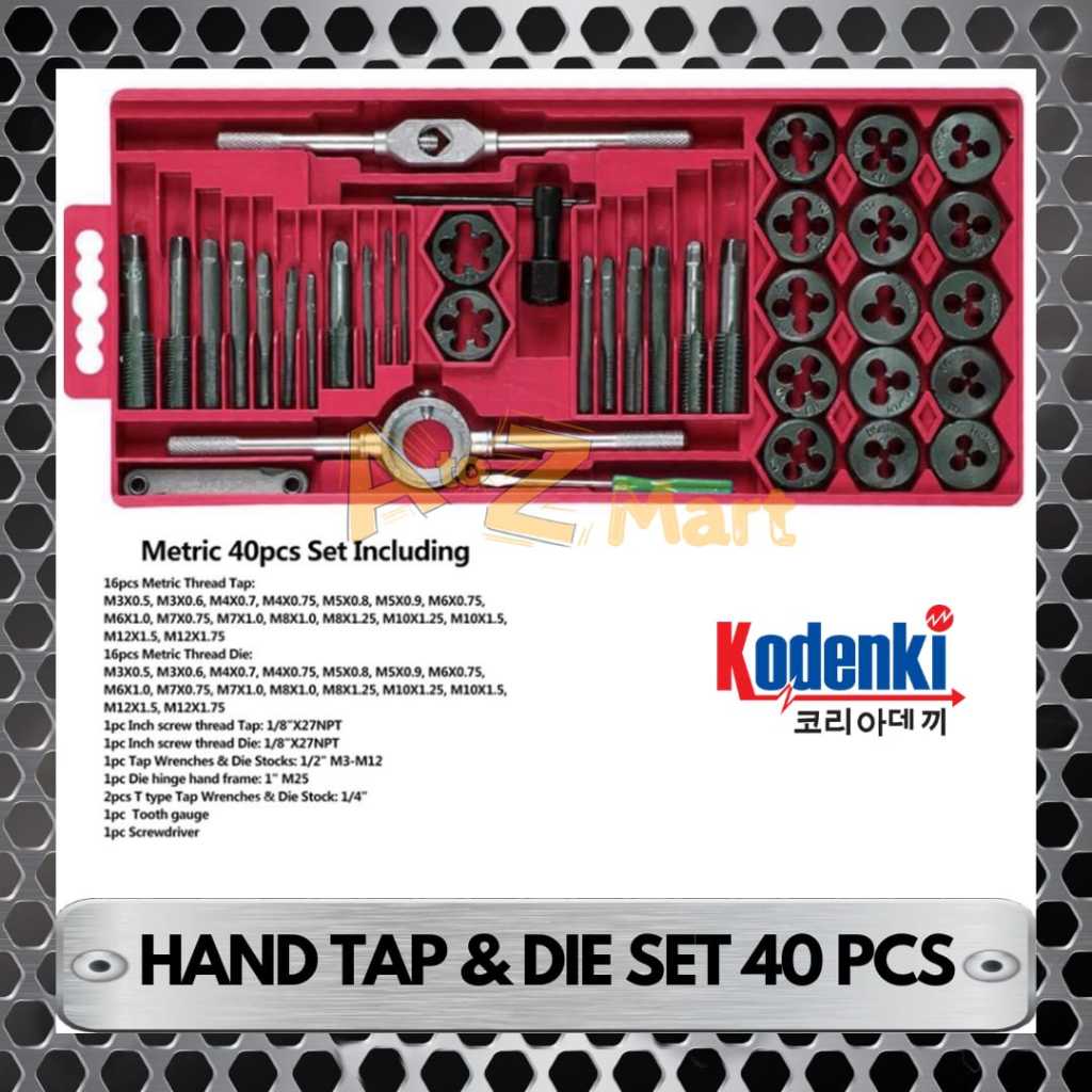 Jual ALAT GAGANG STANG SETANG HAND TAP HANDTAP AND DIES SET TAP SENAI ...