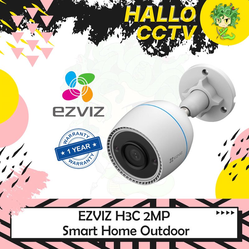 Jual Ezviz H3c 2MP Night Vision Smart Wifi IP Camera CCTV Outdoor 1080p ...