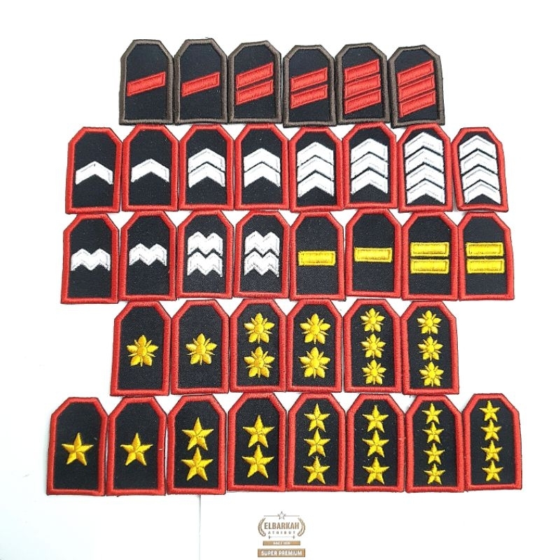 Jual PANGKAT PDL HITAM LIS MERAH ATRIBUT POLISI KERAH BHARADA BHARATU ...