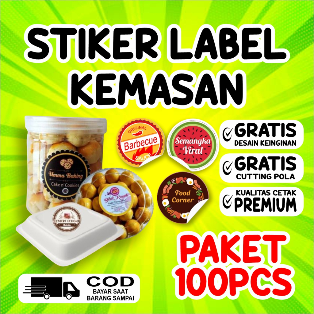 Jual STIKER LABEL KEMASAN PAKET 500PCS STIKER CUSTOME UNTUK LABEL ...