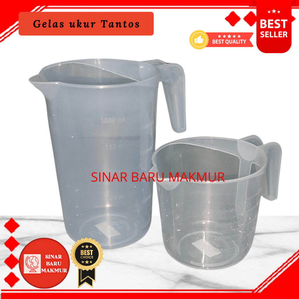 Jual Gelas ukur Tantos / Gelas ukur 1 liter / Gelas ukur 500 mL ...