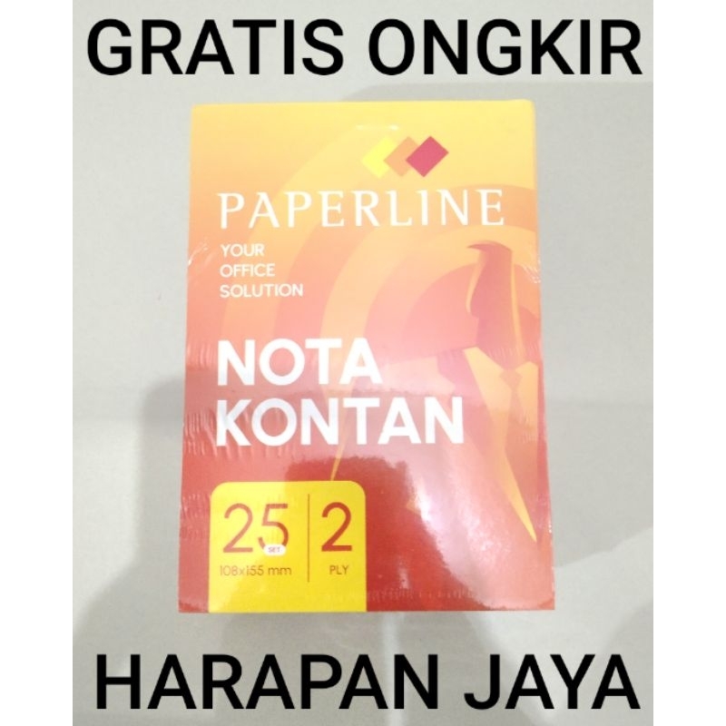 Jual PAPERLINE 2 Rangkap Kecil Buku Nota Kontan 2 Ply NCR / K2 Per Pak ...