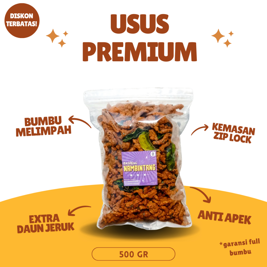 Jual Kripik Usus Crispy Premium Daun jeruk 500 Gr | Shopee Indonesia