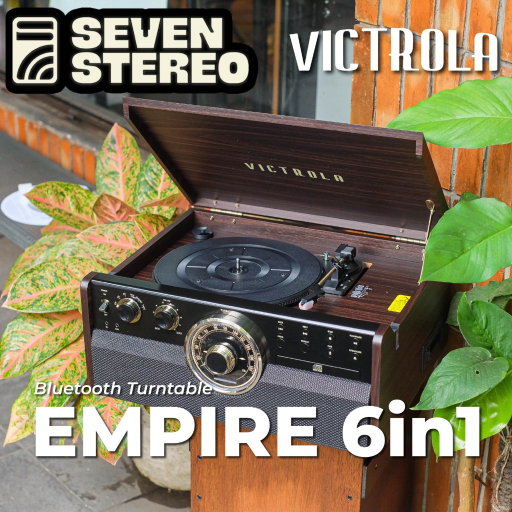 Jual Victrola Empire Classic 6-in-1 BT Turntable With 3 Speed Record ...