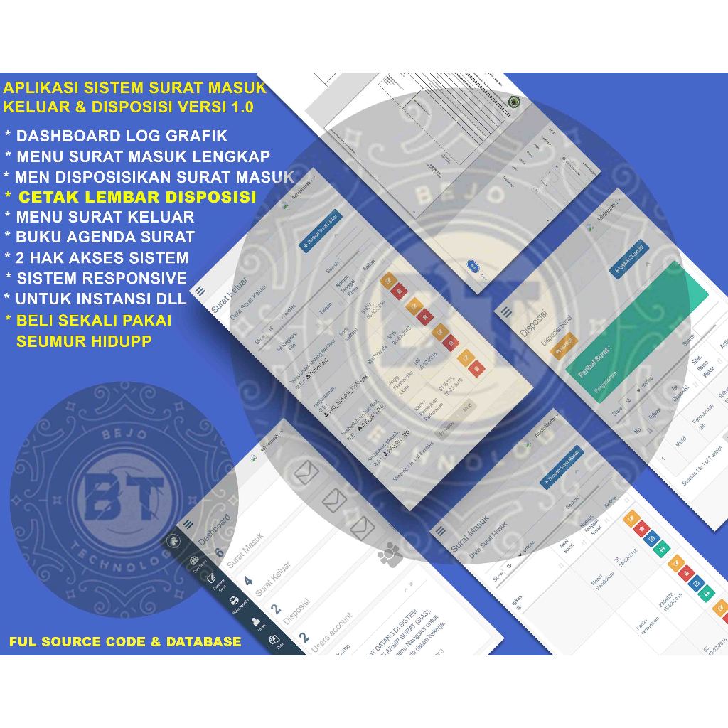 Jual APLIKASI SURAT MASUK KELUAR DAN DISPOSISI SIAS VERSI 1 SIMPLE DAN ...