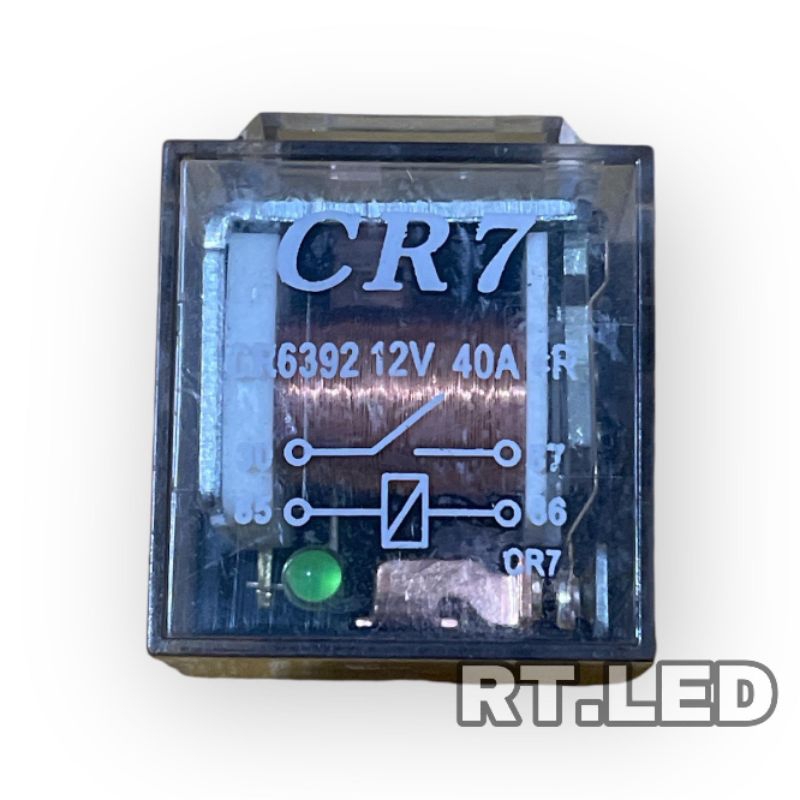 Jual Relay Kaki 4 Panom 12Volt 40A Ampere Indikator LED Type Bening ...