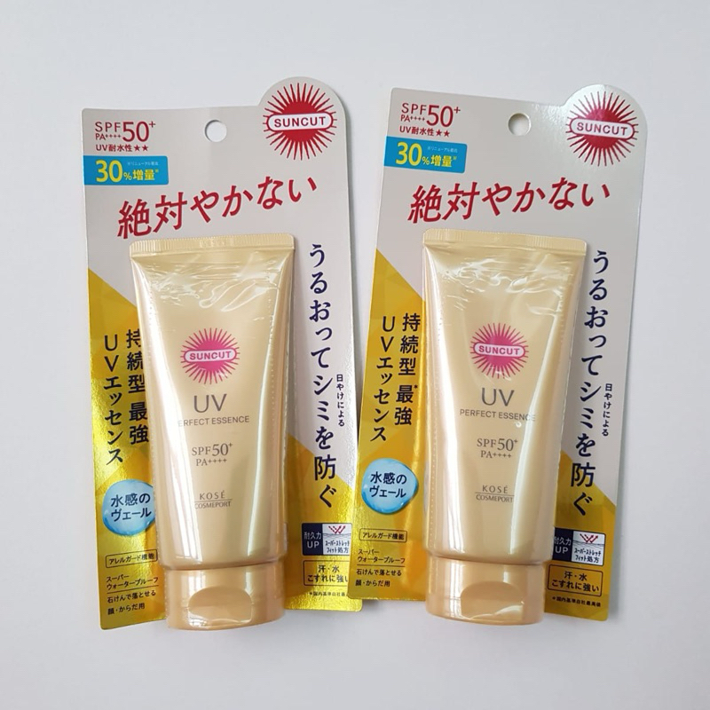 Jual KOSE Cosmeport Suncut UV Perfect Essence Super Water Proof SPF50+ PA++++ 60 gr | Shopee ...