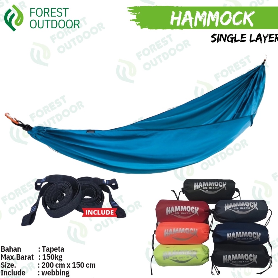 Jual Grosir Terbatas hammock ayunan single gantung beban max 15 kg ...