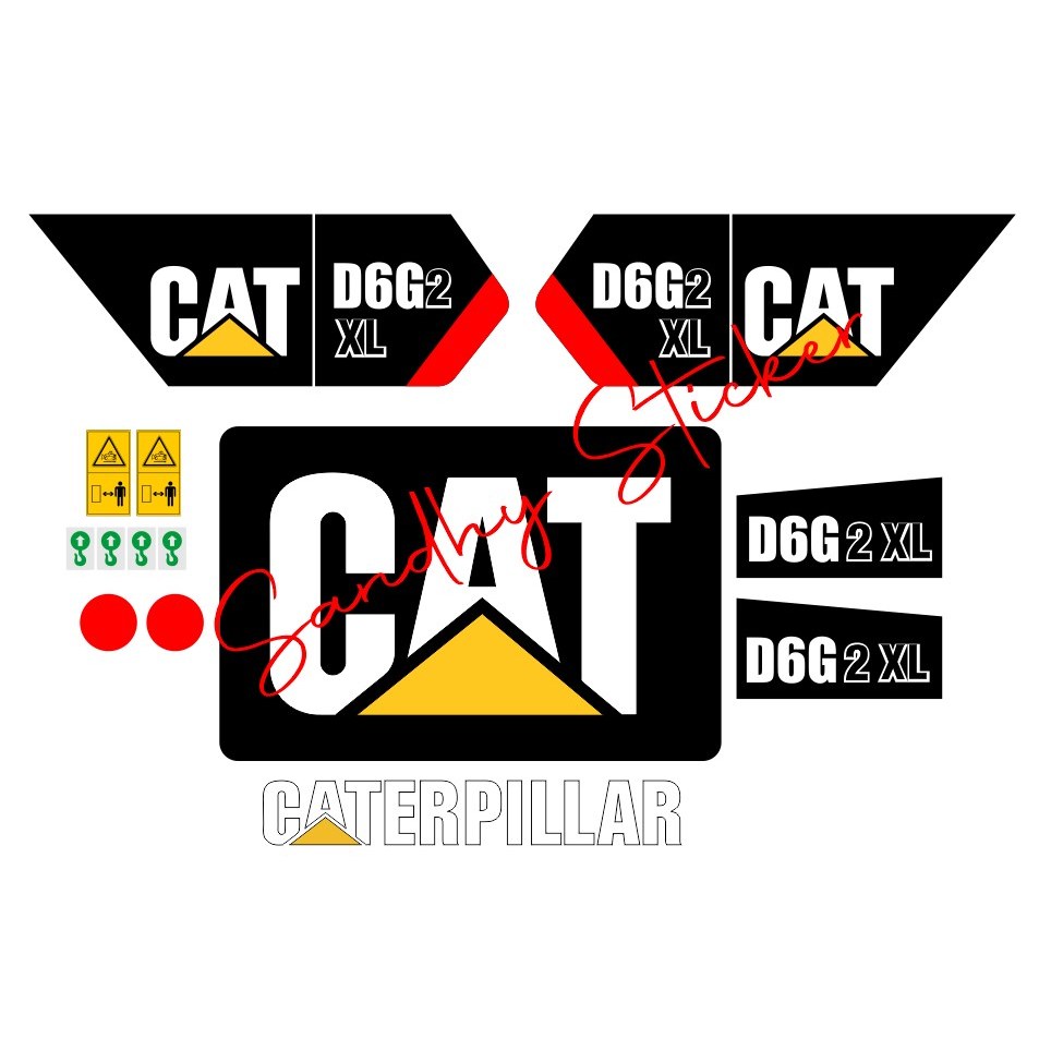 Jual Sticker Caterpillar D6G 2 XL Sticker Alat Berat Cat Dozer ...