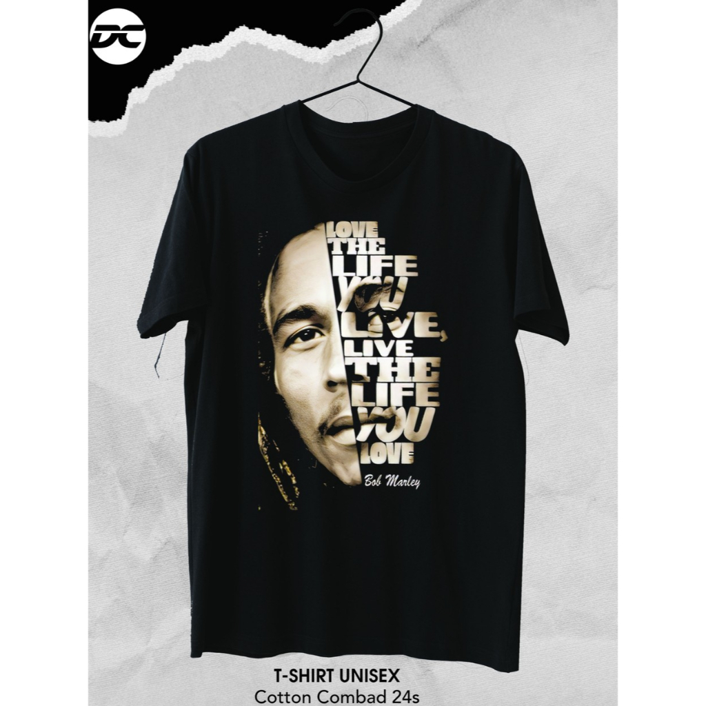 Jual KAOS BOB MARLEY / KAOS BAND MUSIC REGGAE / BAJU BOB MARLEY / KAOS ...