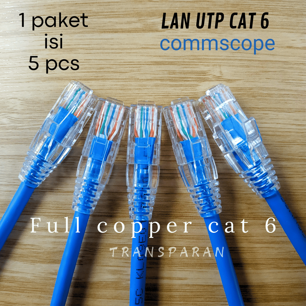 Jual Kabel lan cat 6 gigabit ethernet poe commscope PAKET ISI 5 PCS ...