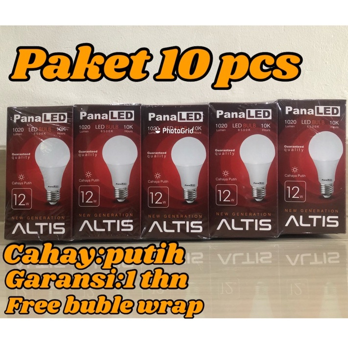 Jual BOHLAM LED / LAMPU LED PANALED ALTIS 12 W PAKET 10PCS | Shopee Indonesia