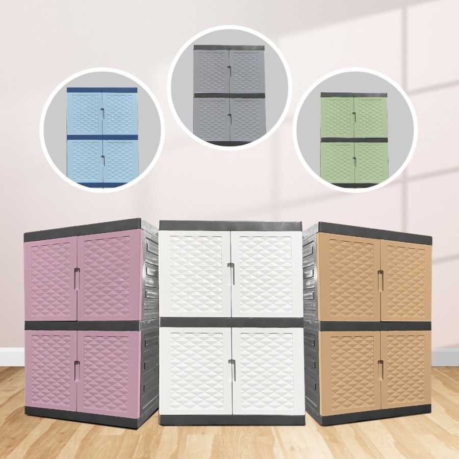 Jual Lemari 2 Pintu Susun 2 Kingdom Virus 2 Tingkat Laci Drawer Plastik ...