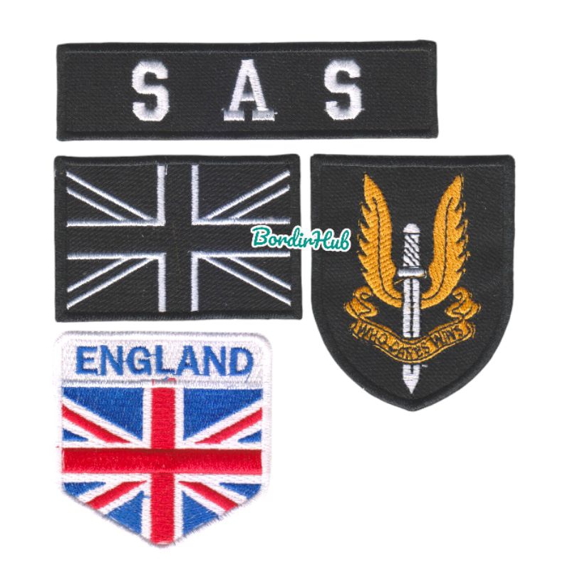 Jual patch bordir satu set army SAS inggris emblem logo military ...