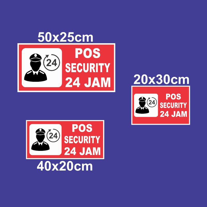Jual stiker Pos Security 24jam | Shopee Indonesia