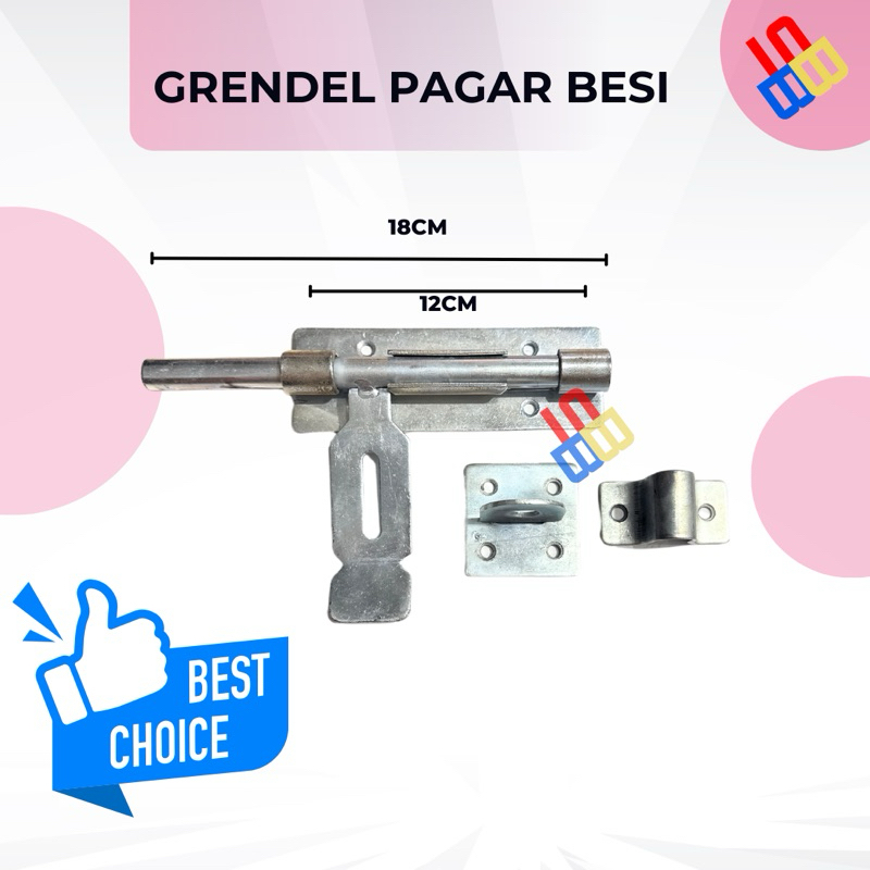 Jual Grendel Pagar Besi Silver / Slot Grendel Samping Pintu Kunci Slot ...