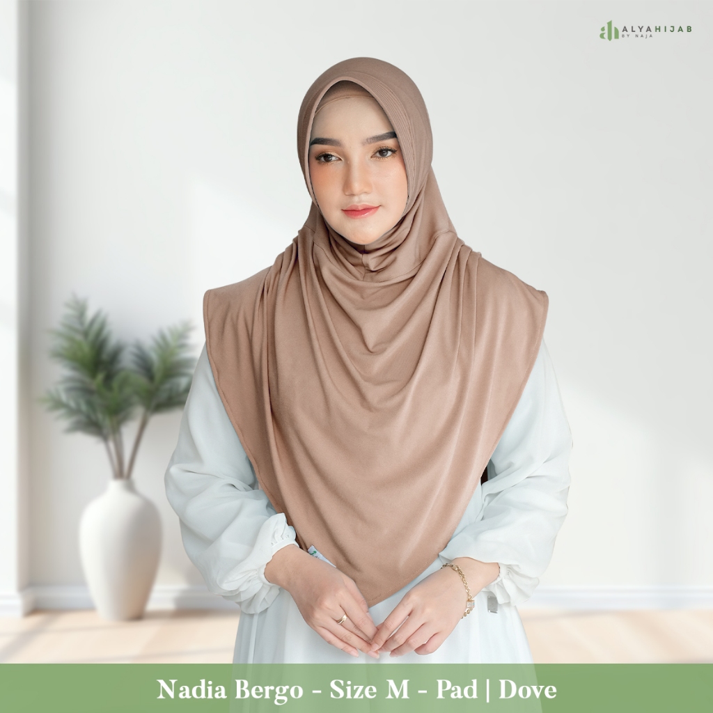 Jual ALYAHIJAB - Nadia Bergo Size M (PAD) | Hijab instan bahan jersey premium untuk formal dan ...