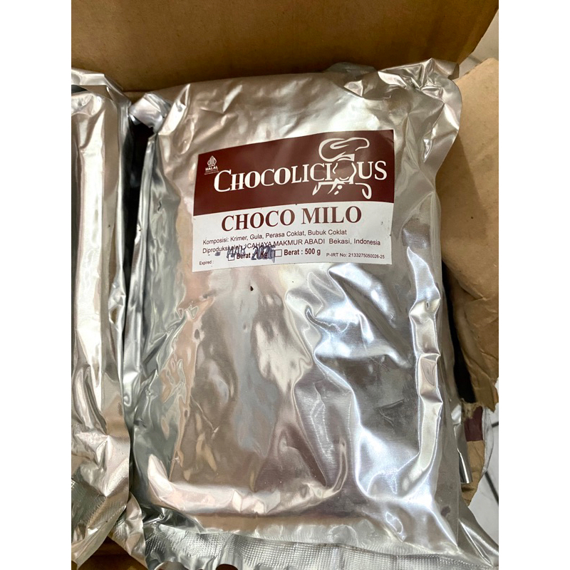 Jual BUBUK MINUMAN CHOCO MILO MERK CHOCOLICIOUS 500gr | Shopee Indonesia
