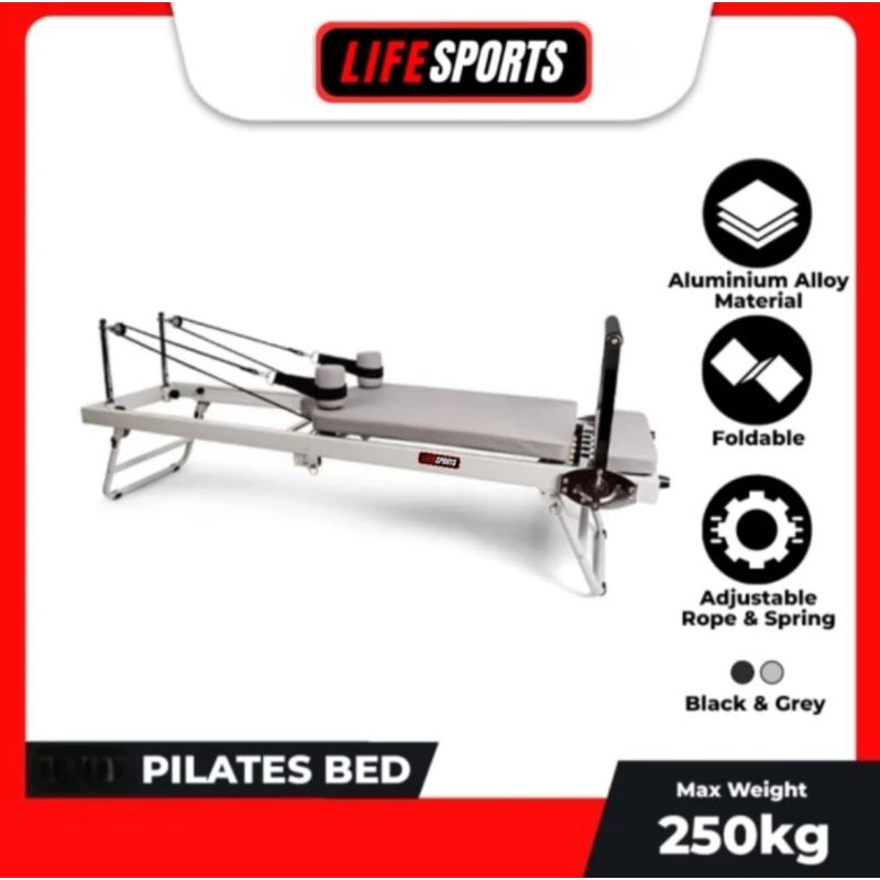 Jual ALAT FITNESS PILATES REFORMER LIFE SPORT | Shopee Indonesia
