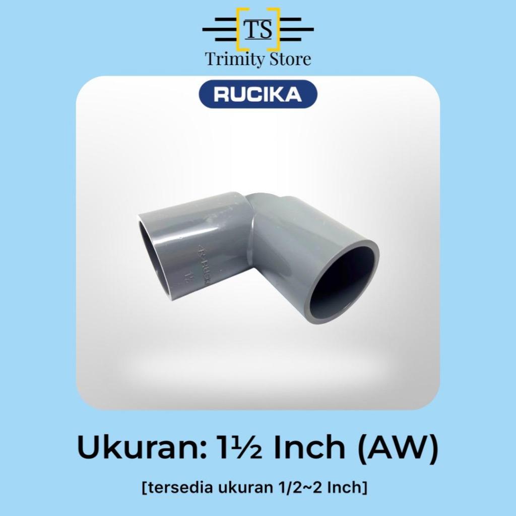 Jual RUCIKA Keni / Elbow 90 Derajat PVC (AW) Ukuran 1,5 Inch [K-AW] | Shopee Indonesia