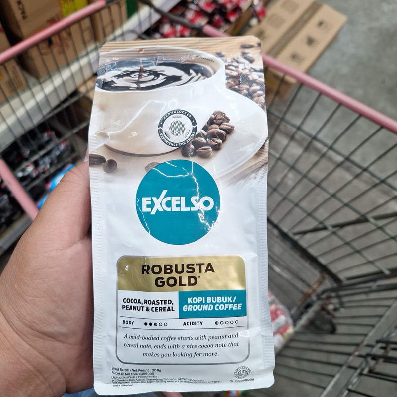 Jual EXCELSO Kopi bubuk ROBUSTA GOLD 200gram | Shopee Indonesia