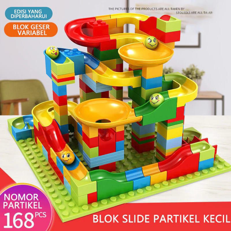 Jual Marble Ball Run Track Slide Building Block 168pcs Set DIY | Shopee ...