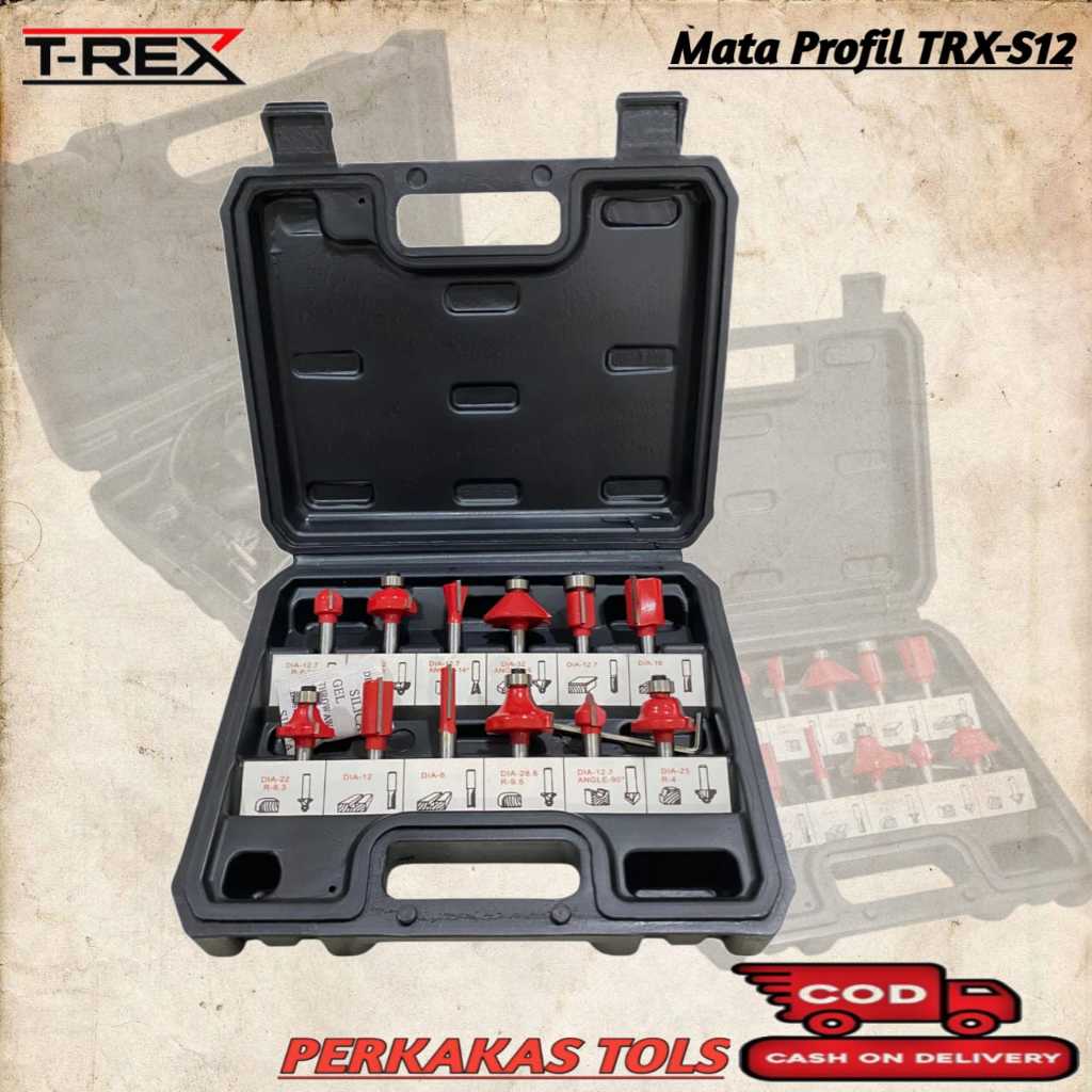 Jual Mata Router Set Mata Profil Mata Trimmer Set Router Bit Set 12pc ...