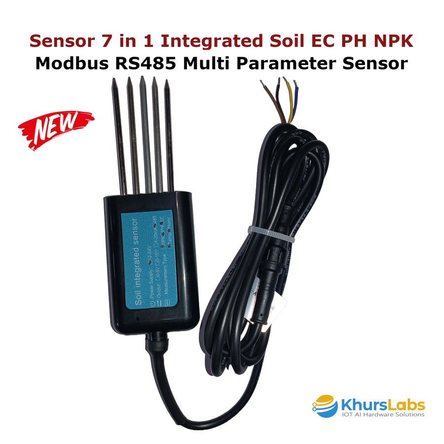 Jual Modbus RS485 Sensor 7 in 1 Integrated Soil EC PH NPK Moisture Temperature Meter - Multi ...