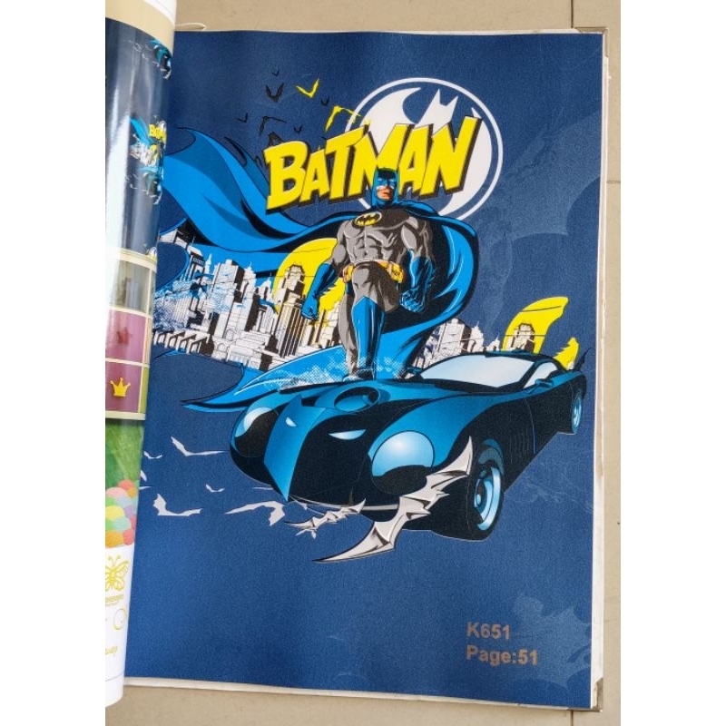 Jual Wallpaper Dinding Anak Batman Biru Abu Ungu Cream | Shopee Indonesia