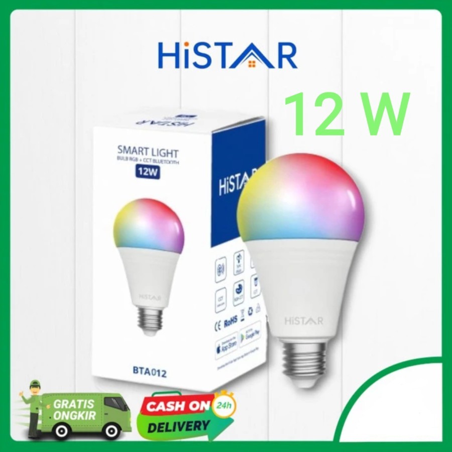 Jual BOHLAM LAMPU LED HISTAR SMART LIGHT BULB RGB + CCT BLUETOOTH ...
