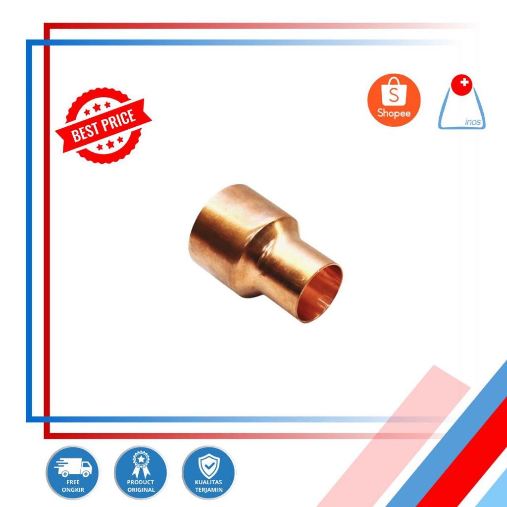 Jual Copper Fitting Tembaga Reducer Ukuran 5/8" X 1/2" (Inchi) | Shopee ...