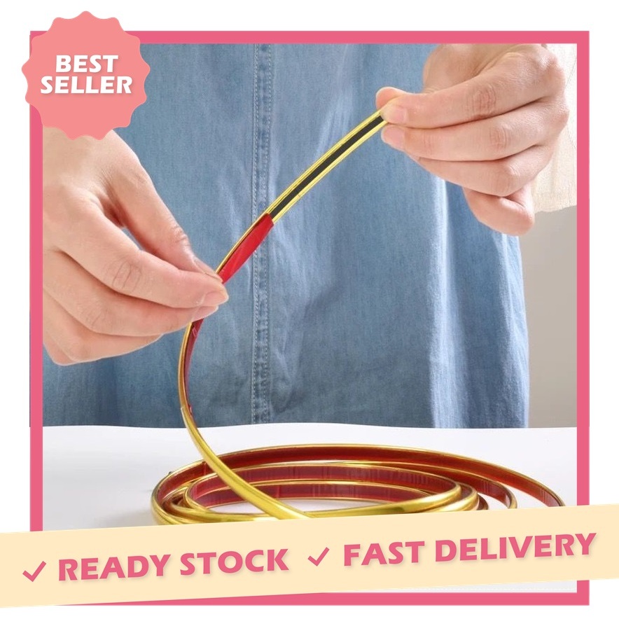 Jual - Wall STICKER PANJANG 1 METER / LIST PLAT STRIP MIRROR / SILVER ...