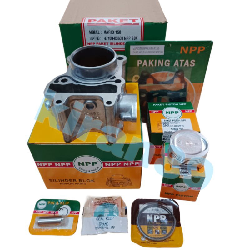 Jual Blok seher boring cylinder set paking topset/seal klep plus piston kit Vario 150 PCX 150 ...