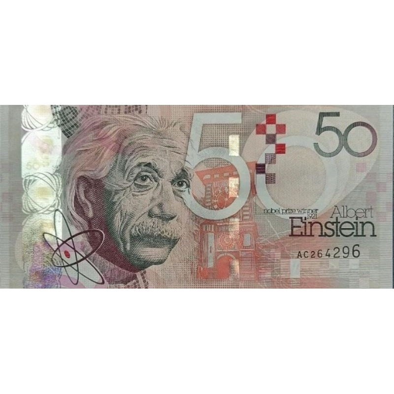 Jual Uang Tesnote Albert Einstein Kondisi UNC mulus Gress Dijamin ...