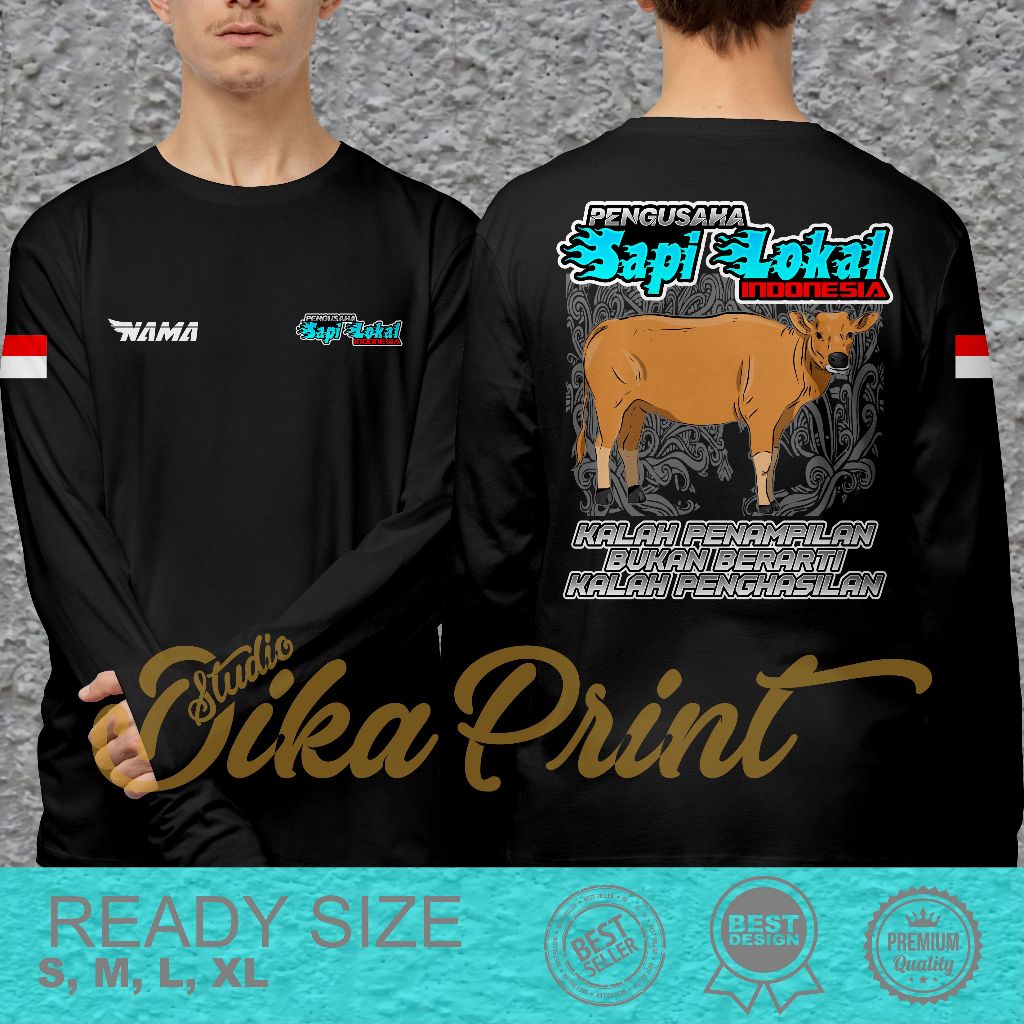 Jual Kaos Pengusaha Sapi Lokal Indonesia Bahan Nyaman Dan Adem | Shopee ...
