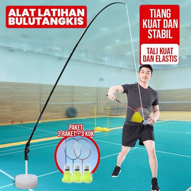 Jual PAKET LENGKAP Alat Latihan Badminton Indoor Outdoor EXTRA RAKET ...