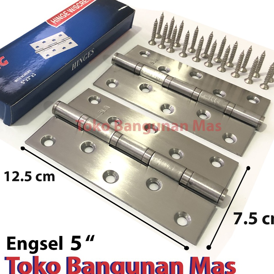 Jual Engsel Tebal SOLEN 5 Stainless ENGSEL JENDELA TU 5 INCH ENGSEL ...