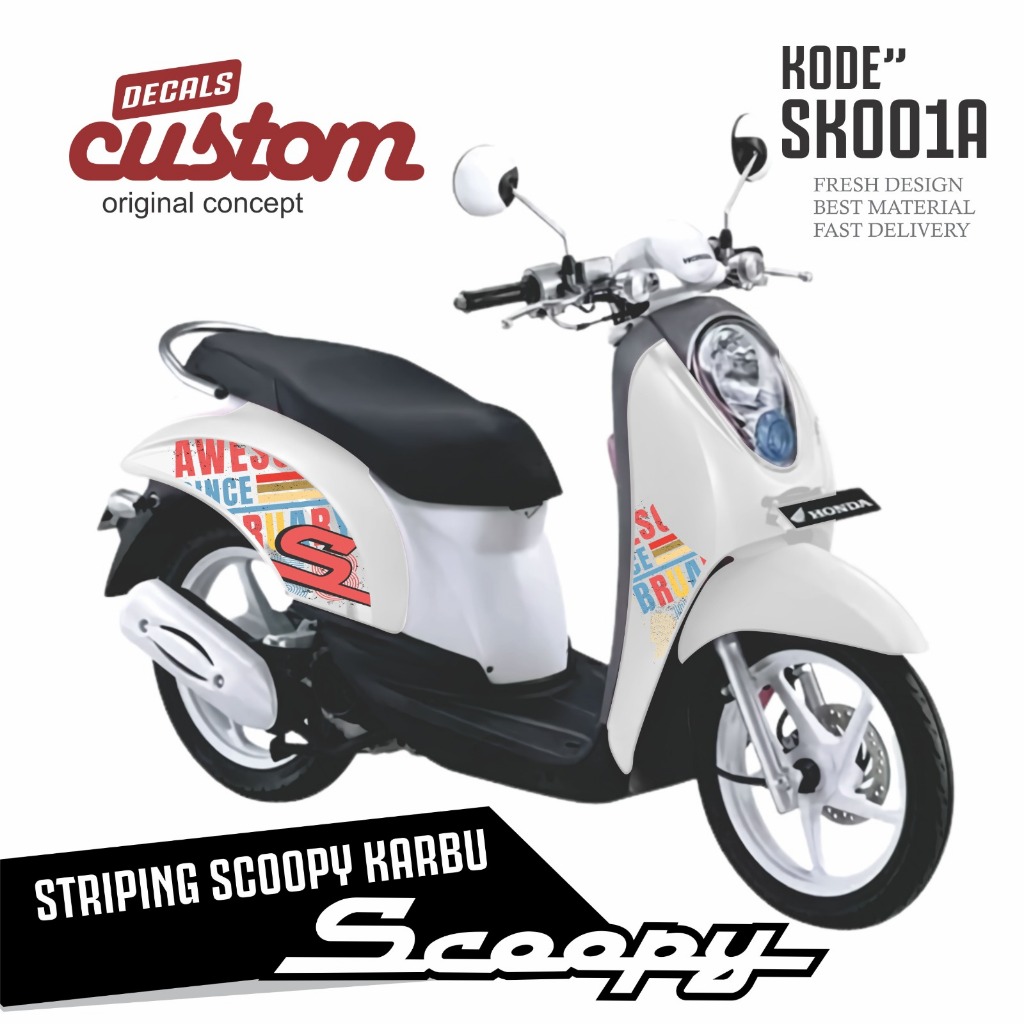 Jual stiker honda scoopy karbu lama striping honda scoopy old decal ...