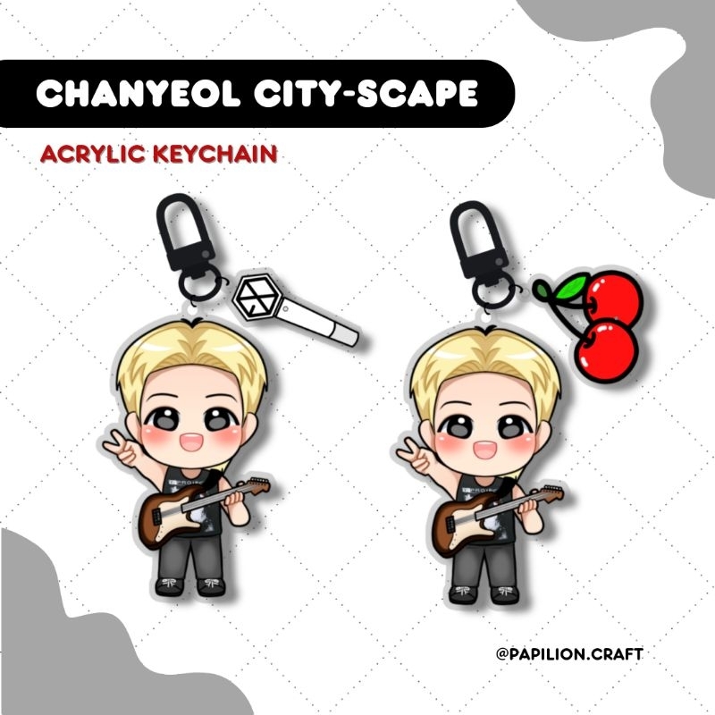 Jual EXO CHANYEOL CITY-SCAPE ACRYLIC KEYCHAIN / park chanyeol exo ...